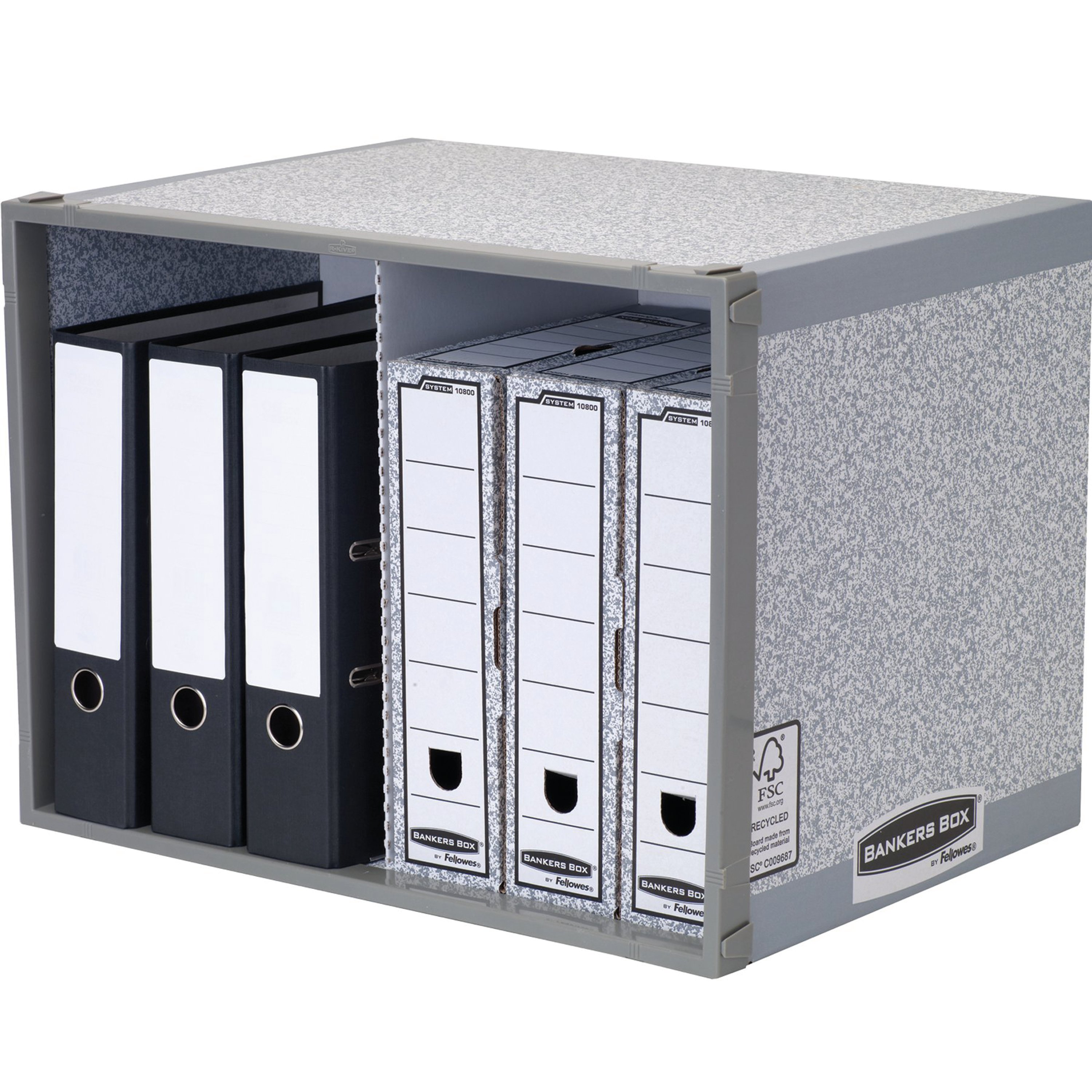 Bankers Box System Stax File Heavy Duty Storage Unit Grey (Pack of 5) 01850