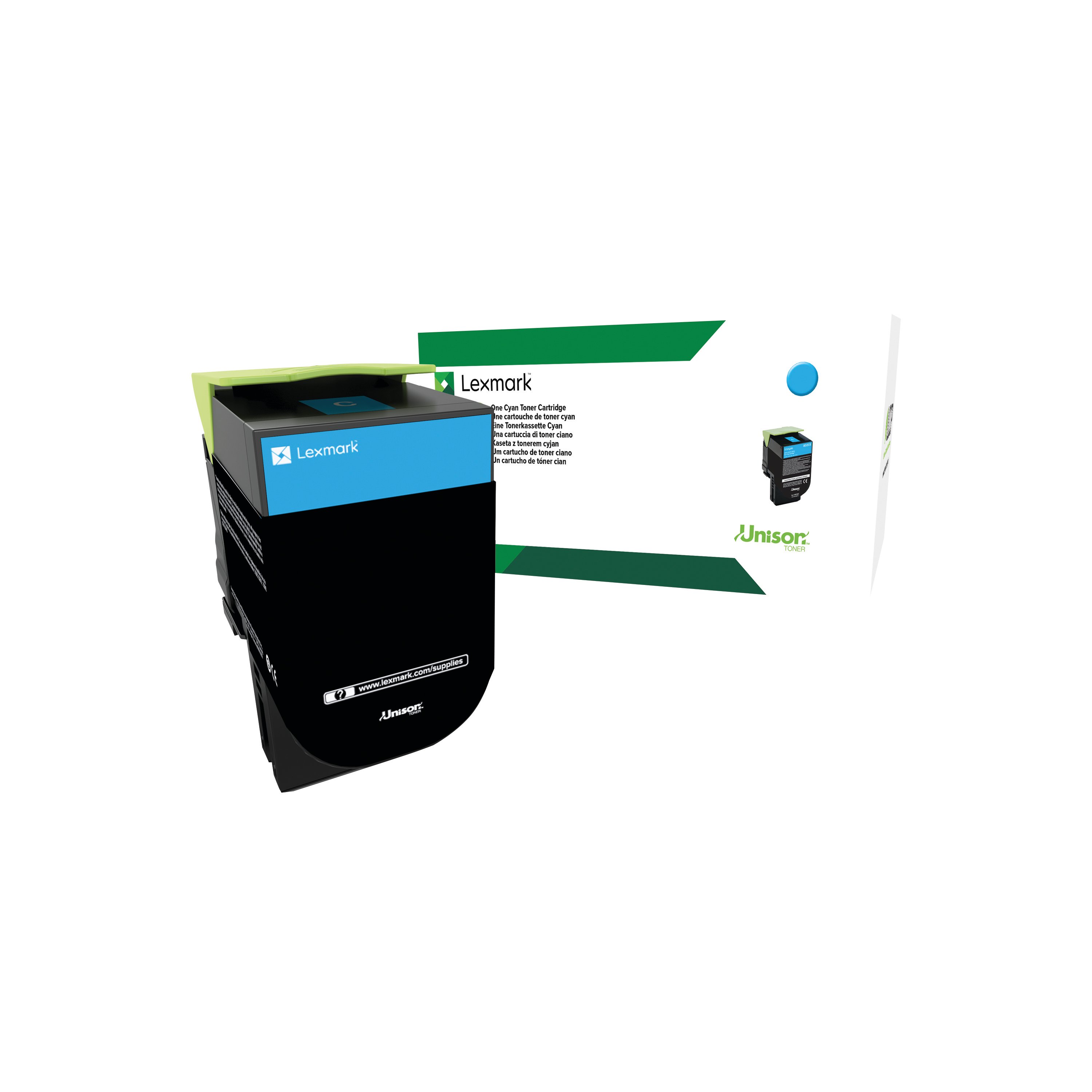 Lexmark CX410 Return Programme 3K Toner Cartridge High Yield Cyan 80C2HC0