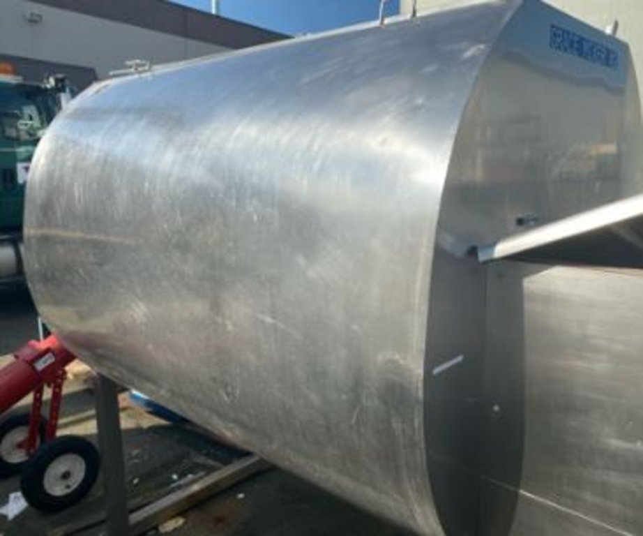 Used 1,000 Gallon Stainless Steel Horizontal Cheese Vat