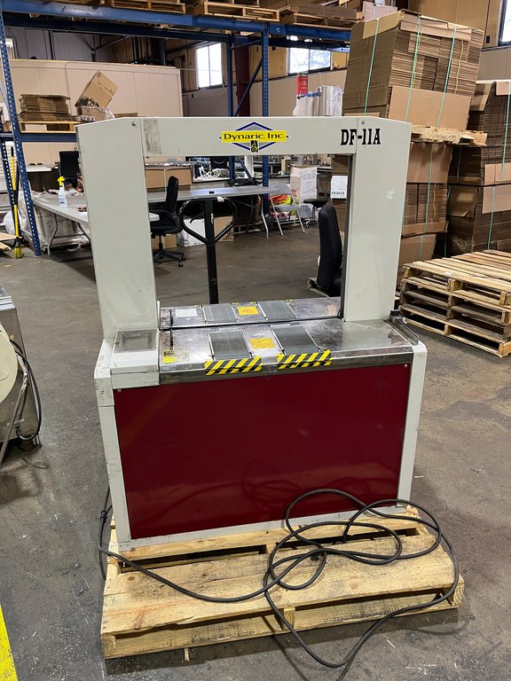 Used Dynaric DF-11A Fully Automatic Bottom Seal Strapping Machine