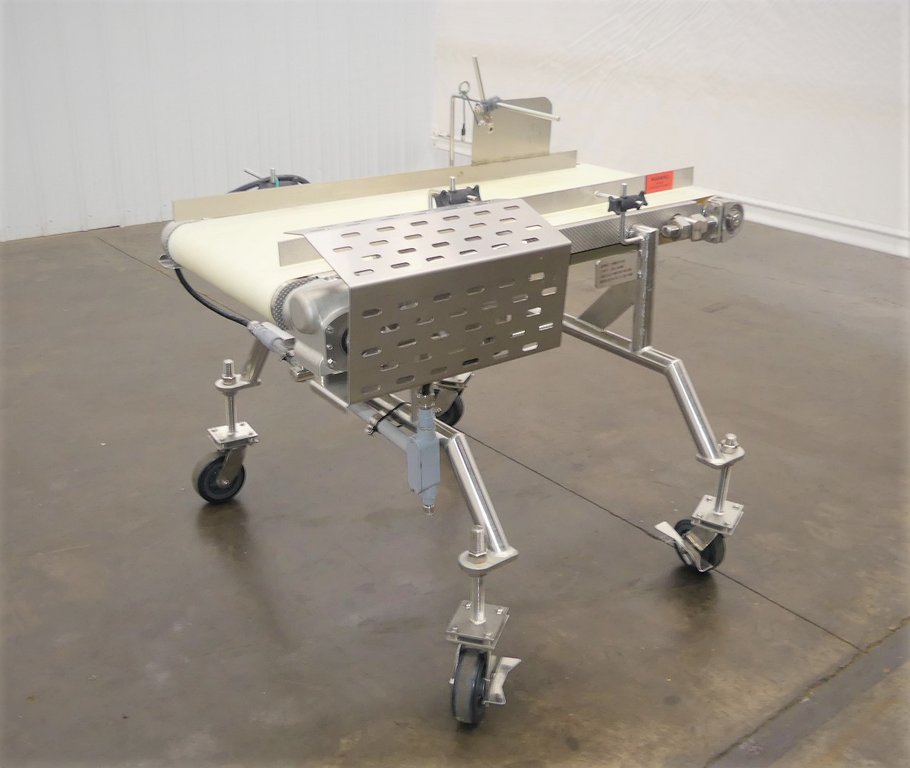 Used Himec White Belt Conveyor 52"L x 20" Wide