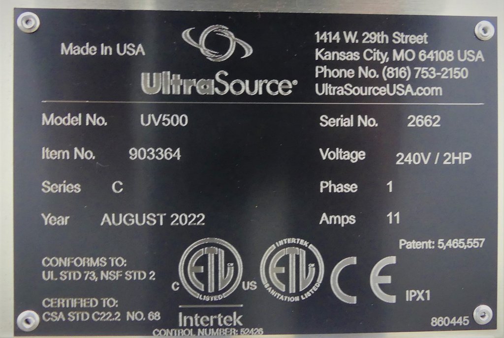 New Ultravac UV500 Single Chamber Vacuum Sealer