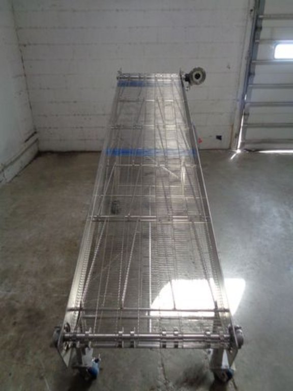 Used Stainless Steel Wire Mesh Incline Conveyor