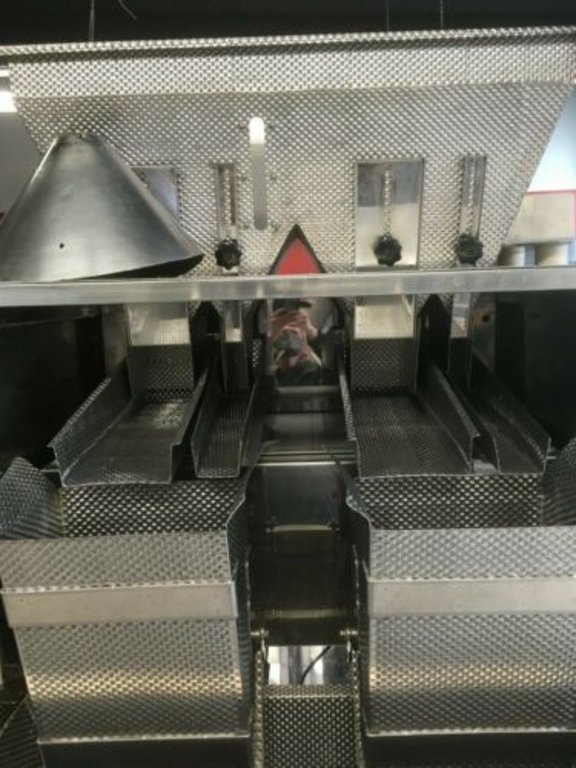 Used Dual Lane Linear Bucket Scale With Dimpled Buckets