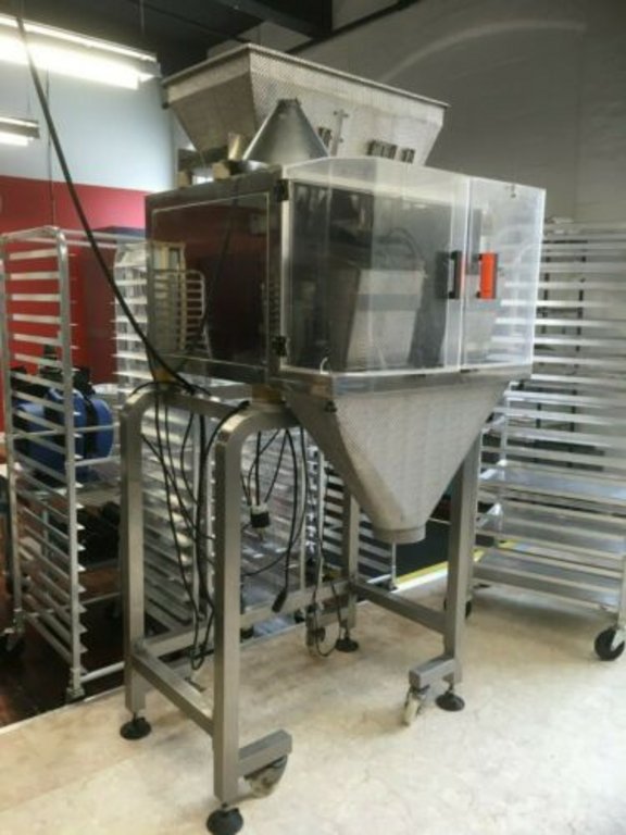 Used Dual Lane Linear Bucket Scale With Dimpled Buckets