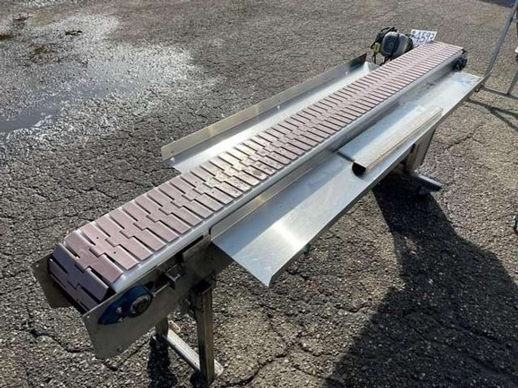 Used Table Top Chain Conveyor 7.5" Wide x 96" Long