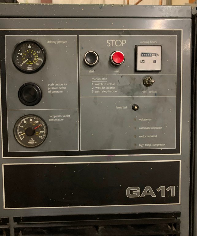 Used GA11 Atlas Copco GA 11 Rotary Screw Air Compressor