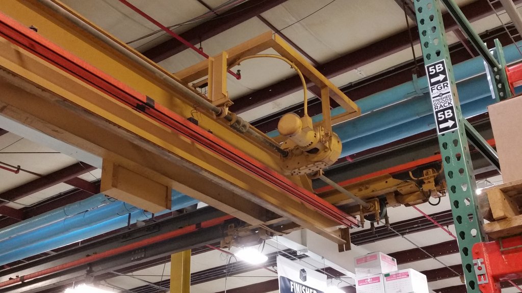 Used Louden Acco 3 Ton Warehouse Rail Crane