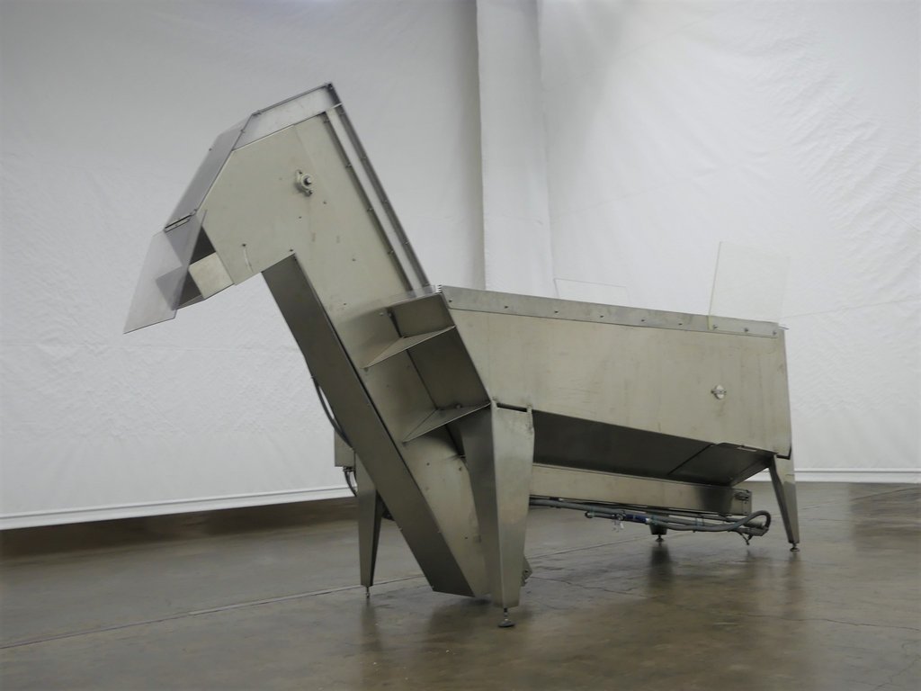 Used Stainless Steel Live Bottom Hopper with Elevator