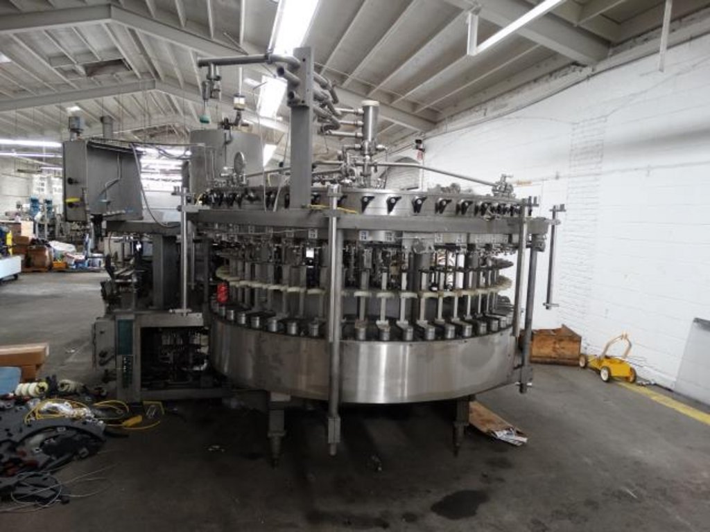 Used Crown Filler 52 Head Rotary Volumetric Filler