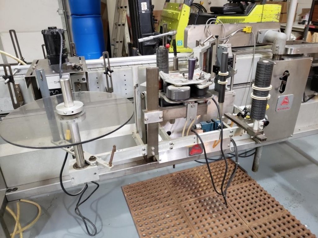 Used AL200 Filamatic Filling Line with 4 Head 150 ml Filler