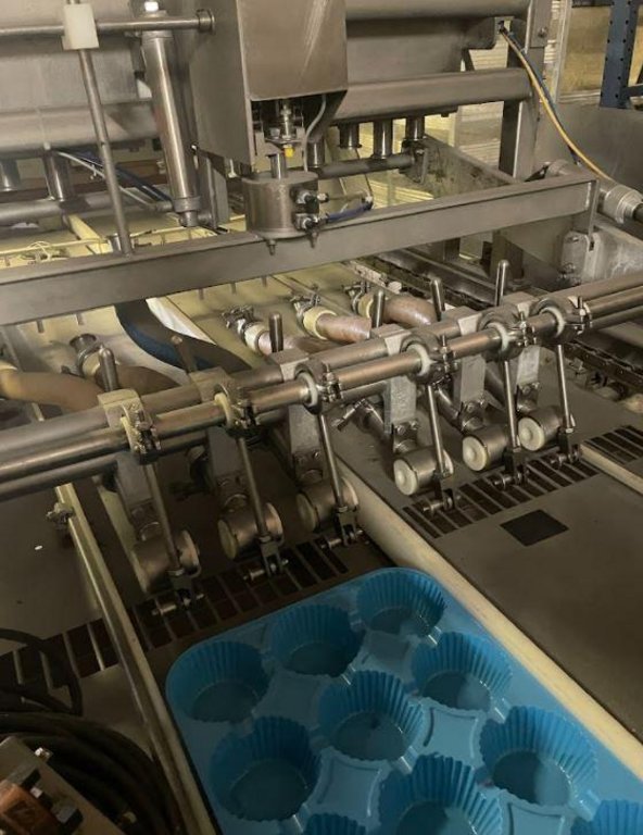 Used Hinds-Bock 12P08 Muffin Batter Depositing Line
