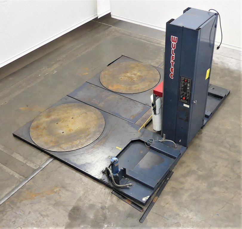 Used 555 Wulftec WLP-200D Double Pallet Wrapper