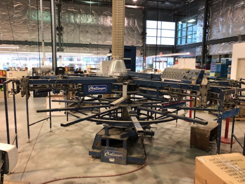 Used Challenger 810 10 Station Carousel Screen Printing Press