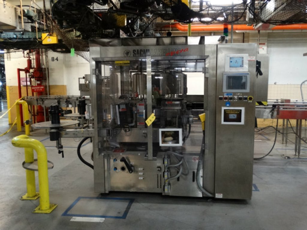 Used Opera 200 RF Sacmi Opera 200RF Roll Fed Wraparound Glue Labeler