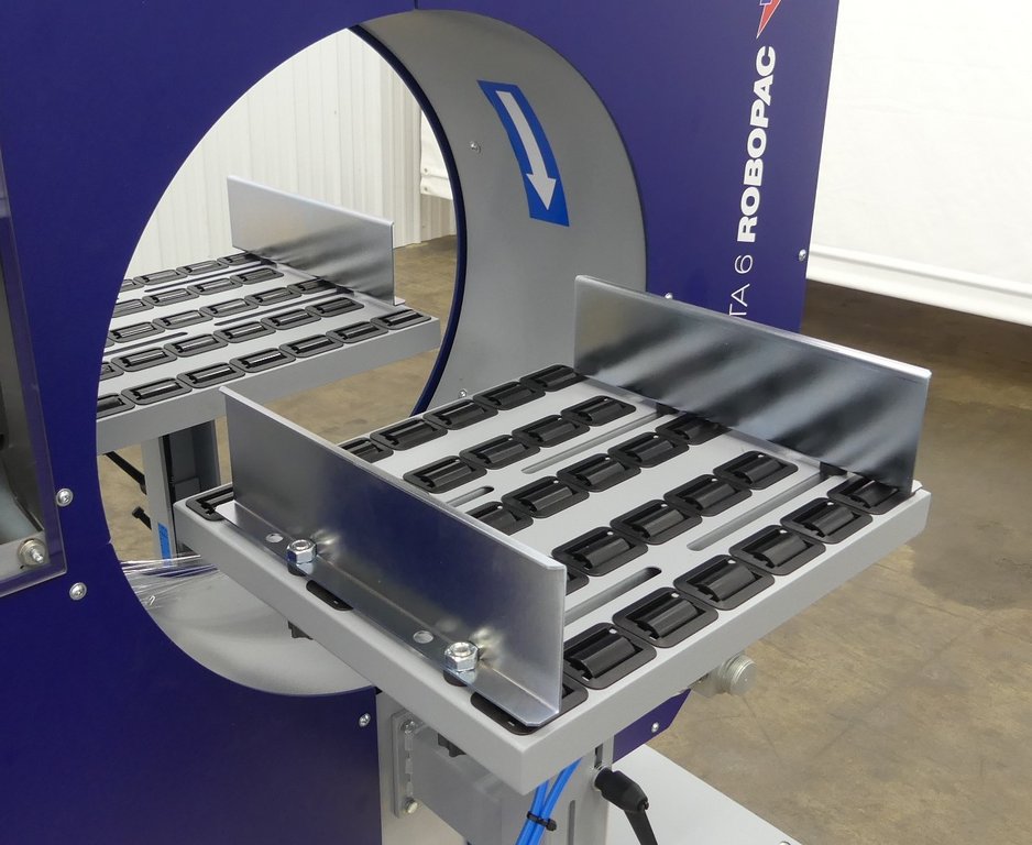 Used RoboPac Compacta 6 Semi Automatic Horizontal Ring Wrapper