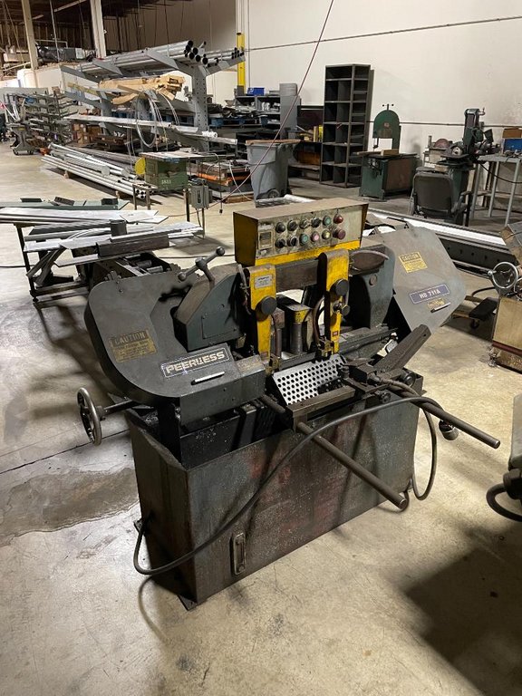 Used Peerless Band Saw 2HP Motor Gravity Roller Coveyor