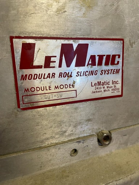 Used LeMatic GU7-5W Hinge Slicer for Bread and Buns