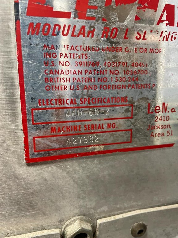 Used LeMatic GU7-5W Hinge Slicer for Bread and Buns