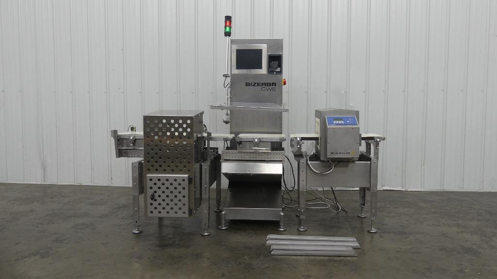 Used Genius Bizerba Checkweigher w Integrated Metal Detector