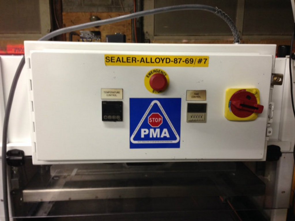 Used Alloyd 2SM1428 Medical Shuttle Tray Sealer