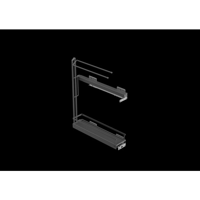 Anthracite Style base unit towel pull-out, 150mm wide, powder coated ...