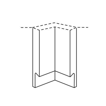 Remo matt Hartforth Blue Internal Wall C Corner Post, 715x26x26mm, Pre ...