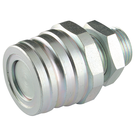 3/8" BSP Male Hydraulic Quick Release Plug / ISO 5676 / Screw Connect ...