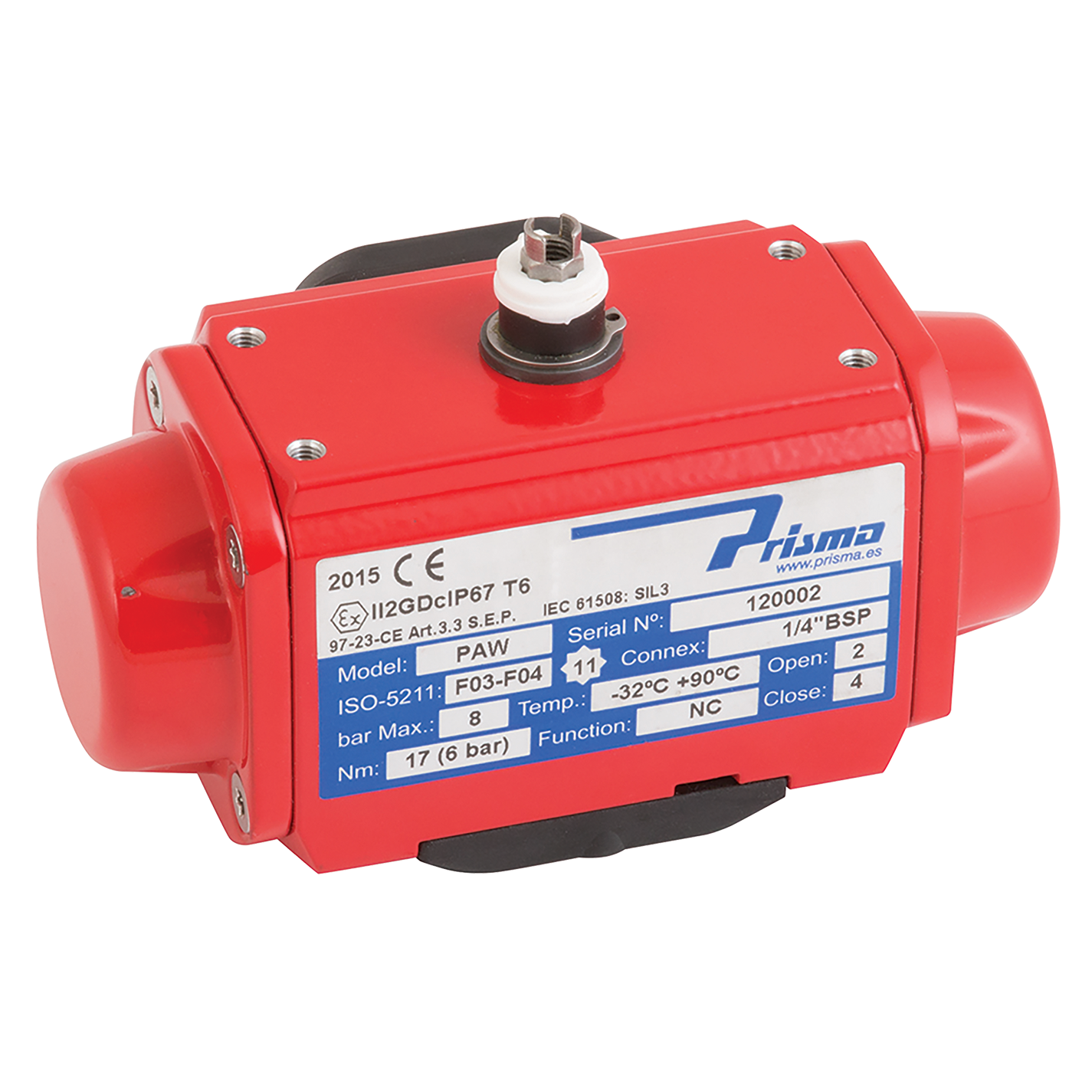 PRISMA PA00S SA ACTUATOR / Pneumatic Actuator / Pneumatic Actuated Valves / Actuated Valves ...