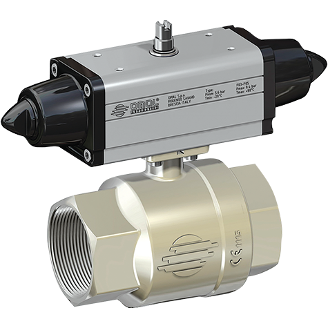 OMAL 1" SINGLE ACTING BALL VALVE / Pneumatic Actuated Brass Ball Valve ...