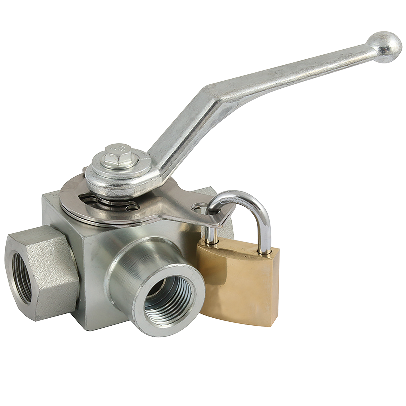 3/8" BSP Parallel Female Ball Valve 3 Way L Ported / 3 Way L-Ported ...