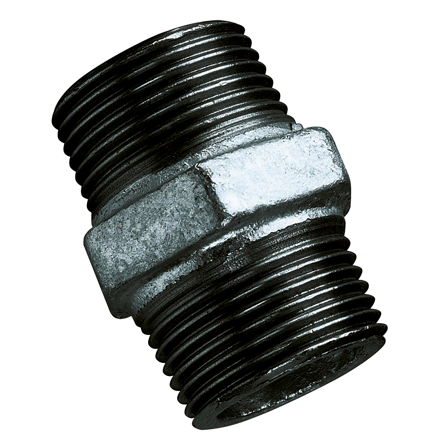1 4 BSPT EQUAL MALE HEX NIPPLE BLACK Shepherd Hydraulics