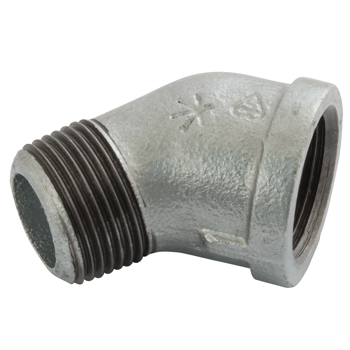 (BS FIG156) MXF BSPT 45° ELBOW 1 GLV / Elbow / Fittings and Tubing ...