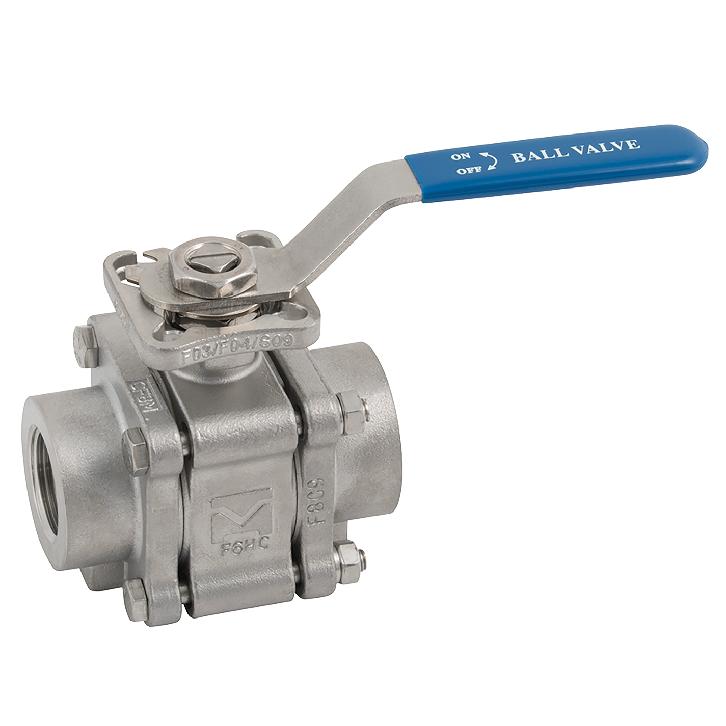 3/4" NPT FSAS S/S 3PC FBBV D/MNT 2000PSI / Stainless Steel Ball Valve ...