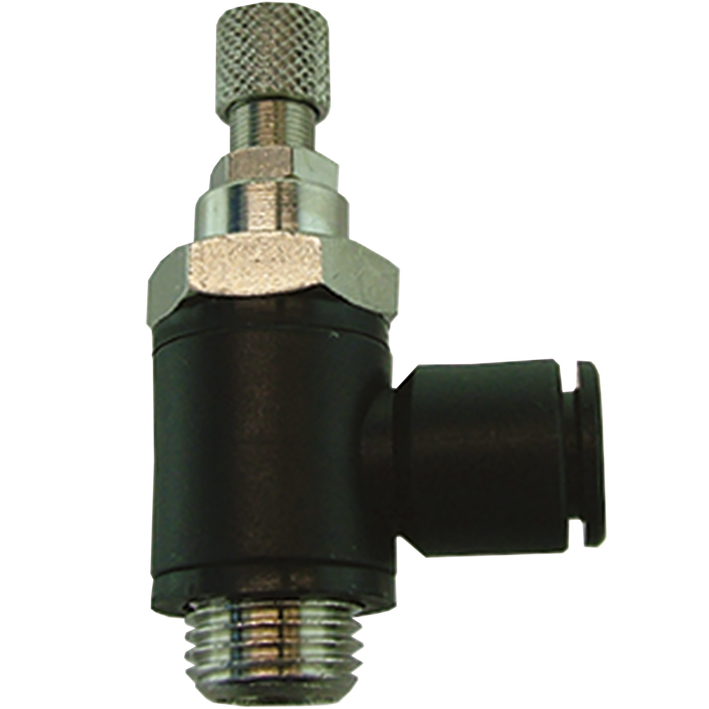 ELBOW FLOW CONTROL 6MM - M5 METRIC | Shepherd Hydraulics