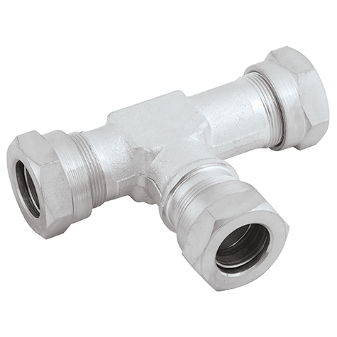 Tee / Compression Fittings / Connectors / Hydraulic - Flowtech