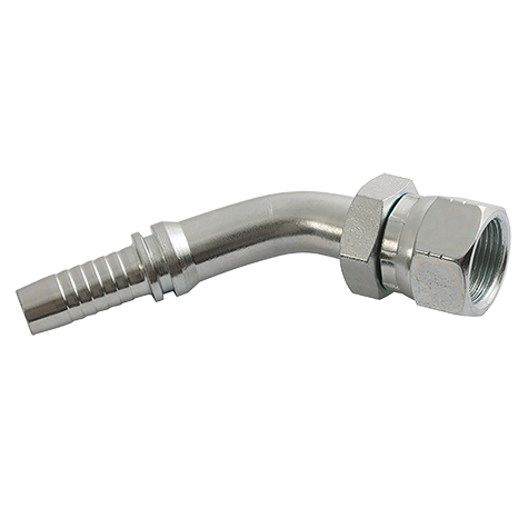 M24 Metric Female (Komatsu Style) x Hose Tail 45° Swept Elbow / Elbow ...