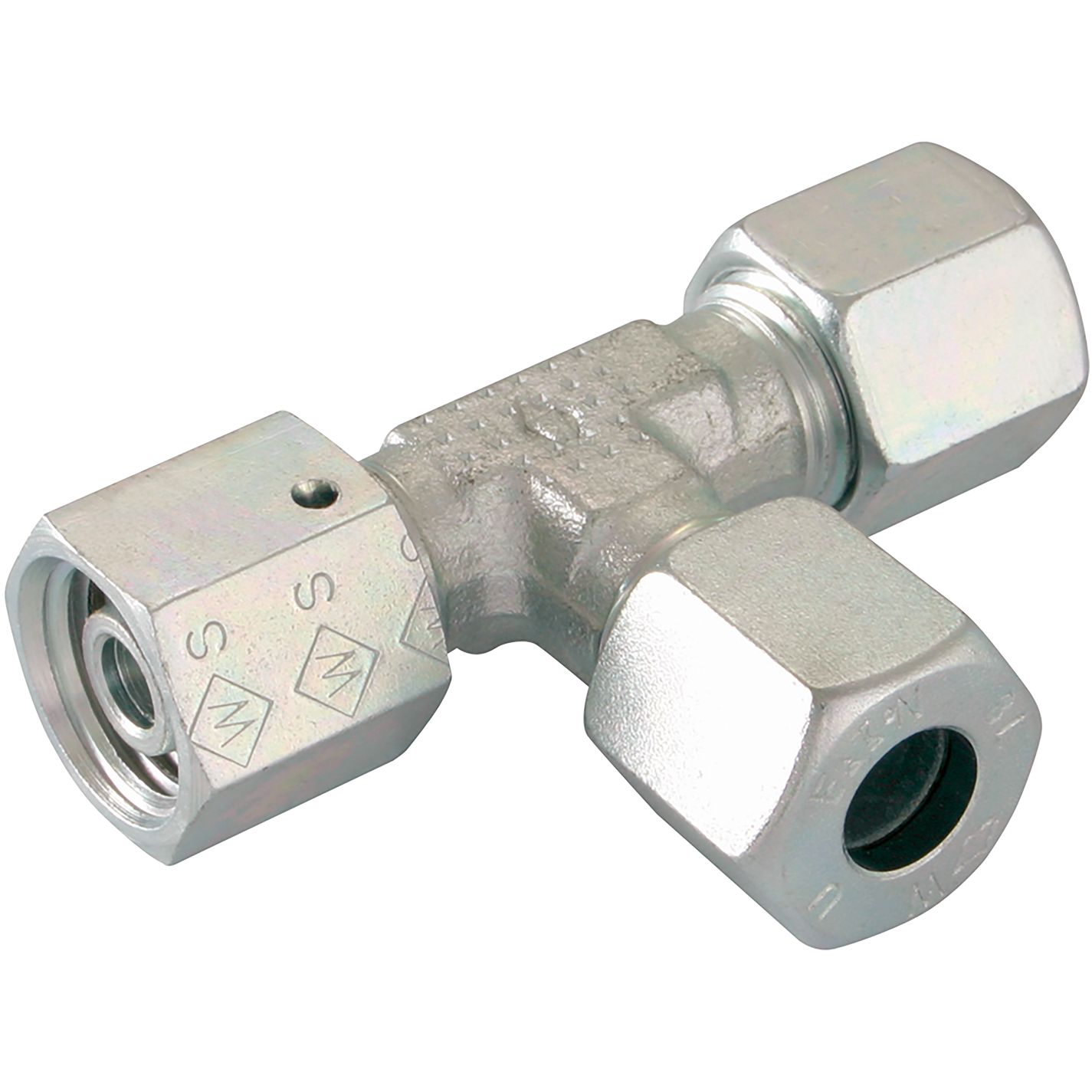 15MM OD X M22X1.5 SW RUN TEE STEEL (L) / Tee / Compression Fittings ...