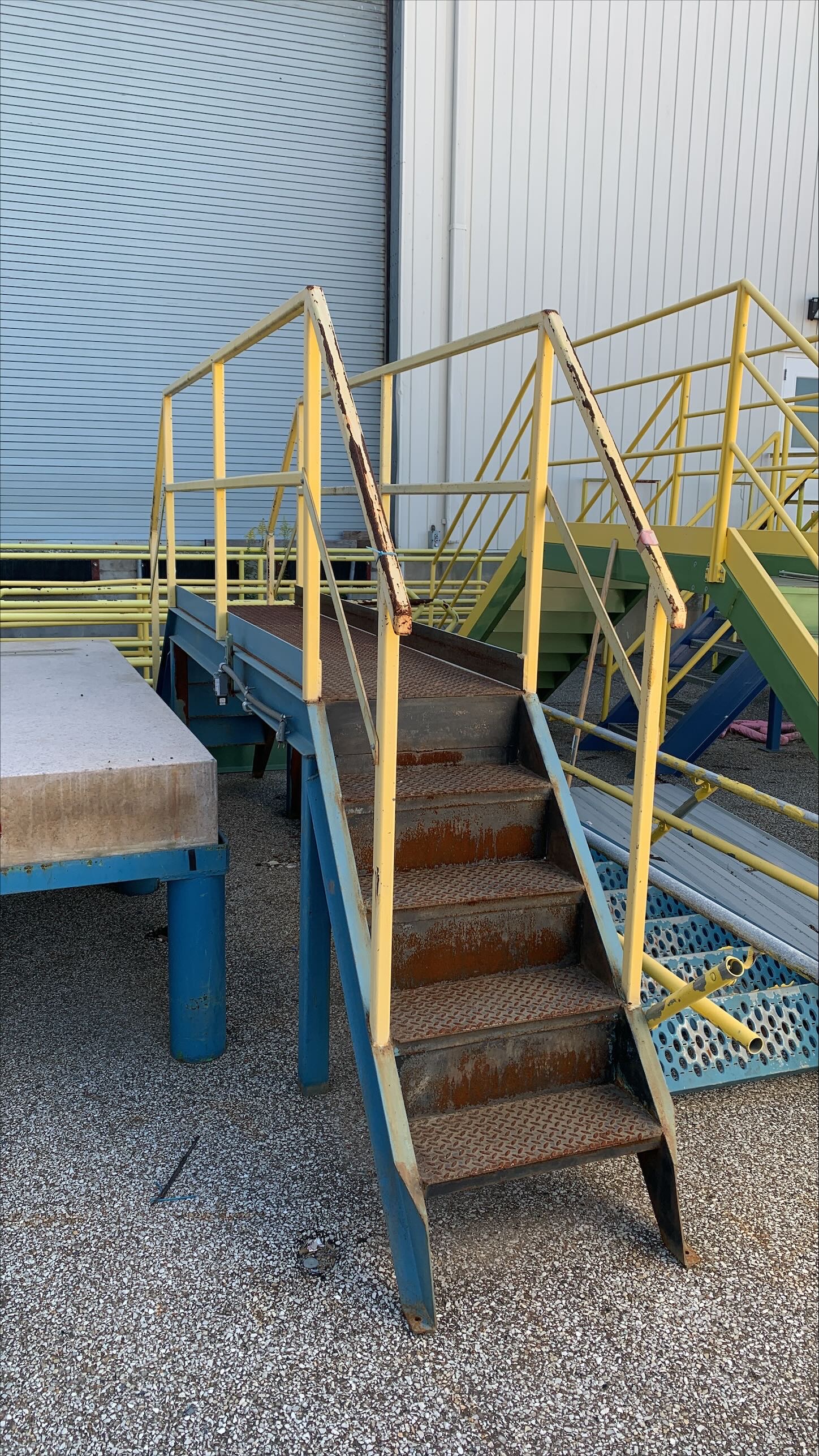 Used Blue Walkway with Stairs