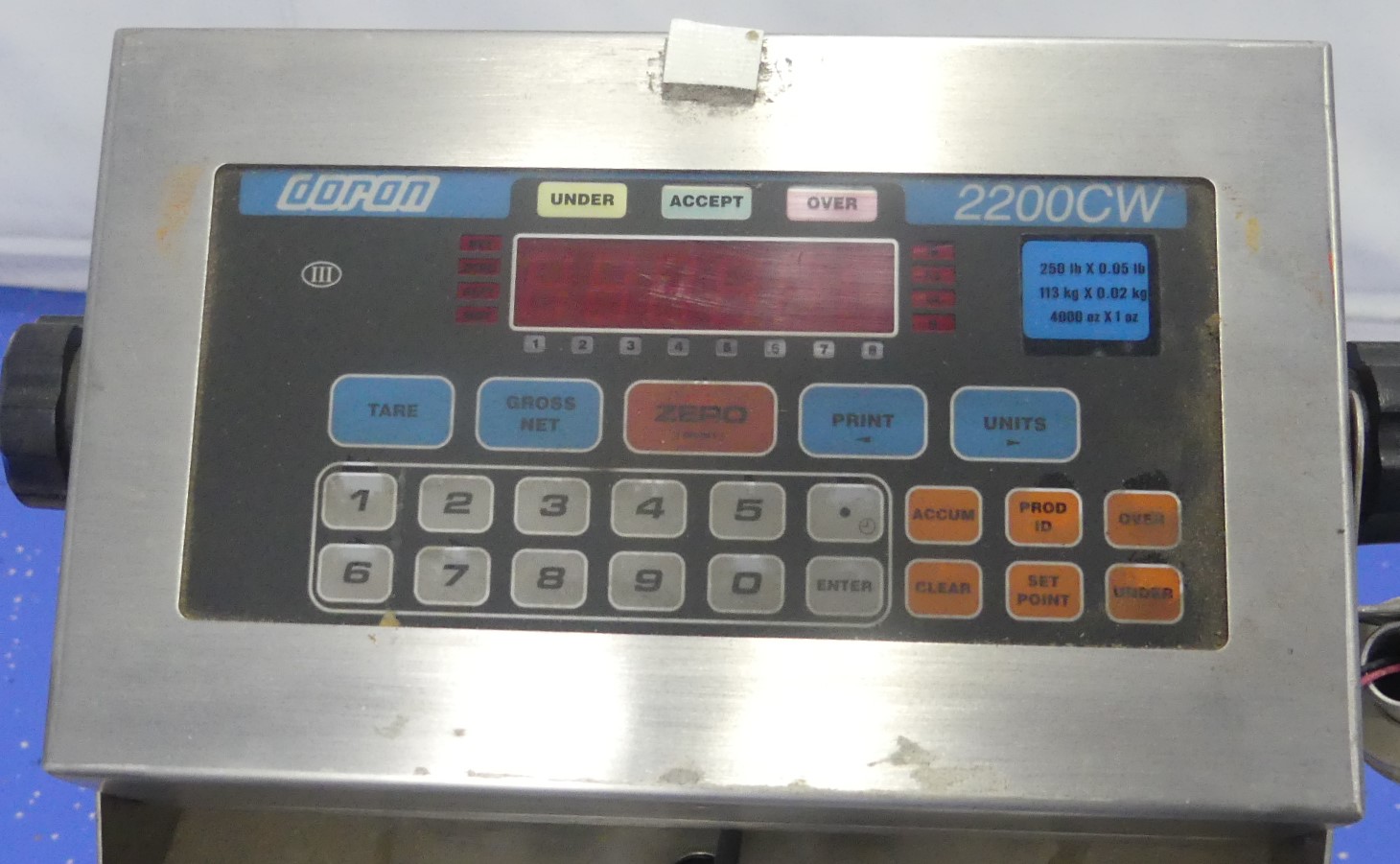 Used 2200CW Doran 2200 CW Scale with Gravity Rollers