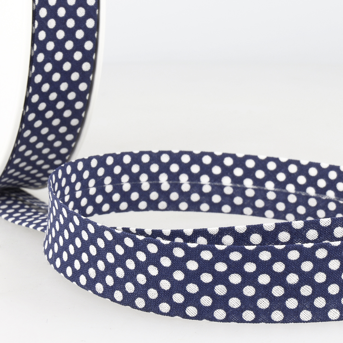Trim: Bias Binding: Cotton: Dot: 30m x 20mm: Navy Blue - Stephanoise ...