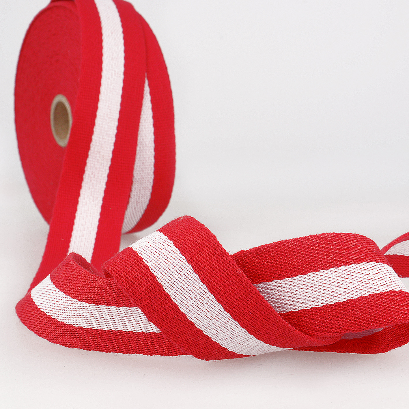 Trim: Webbing: Polyester: 10m x 40mm: Red - Stephanoise - Groves and Banks