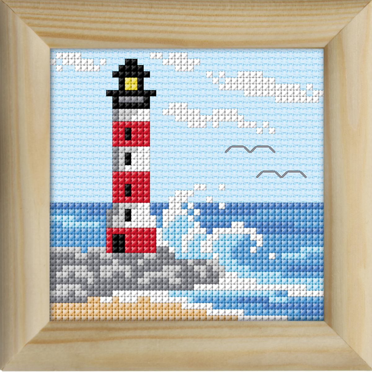 Counted Cross-Stitch Kit: with Frame: Lighthouse - Orchidea - Groves ...