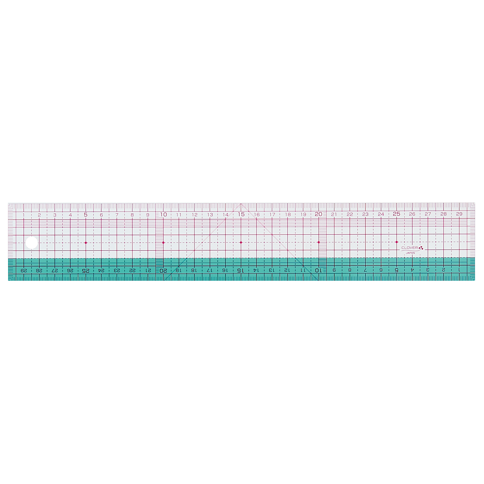 Rule: Patchwork: Metric: Graph Ruler: 30cm (3) - Clover - Groves and Banks