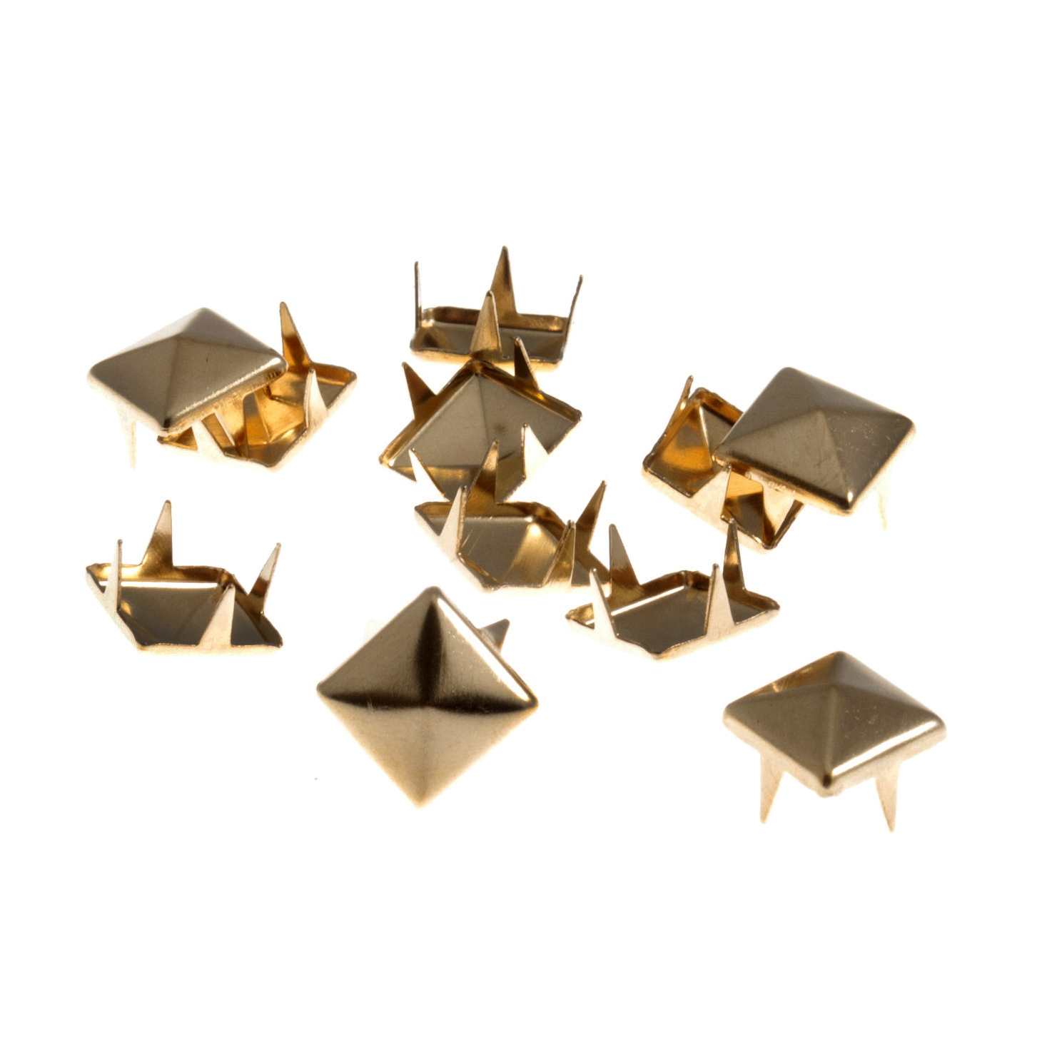 Trim: Studs: Claw: Pyramid: Gold: 9 x 9mm: 30 Pack - Trimits - Groves ...