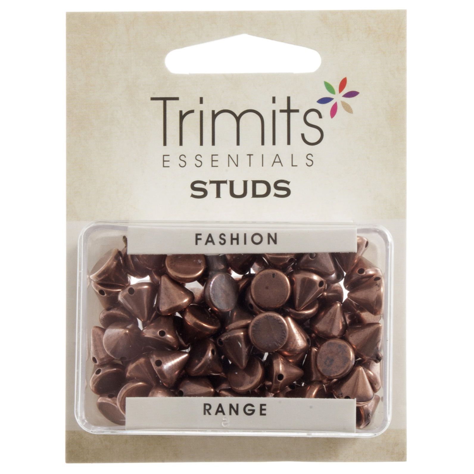 Trim: Studs: Sew-on: Cone: Copper: 8 x 8mm: 80 Pack - Trimits - Groves ...