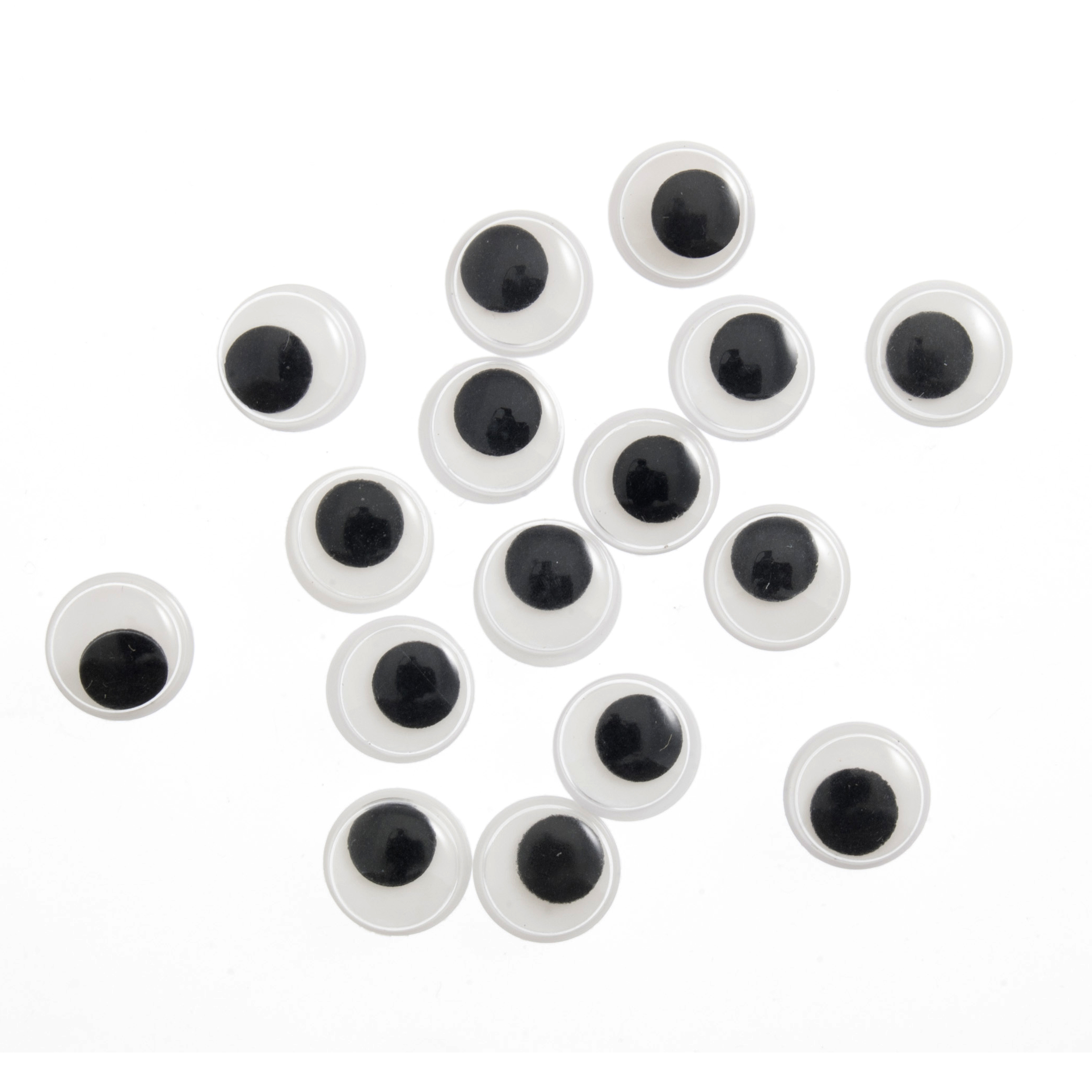 Toy Eyes: Googly: Glue-On: 7mm: Black: 30 Pack - Trimits - Groves and Banks