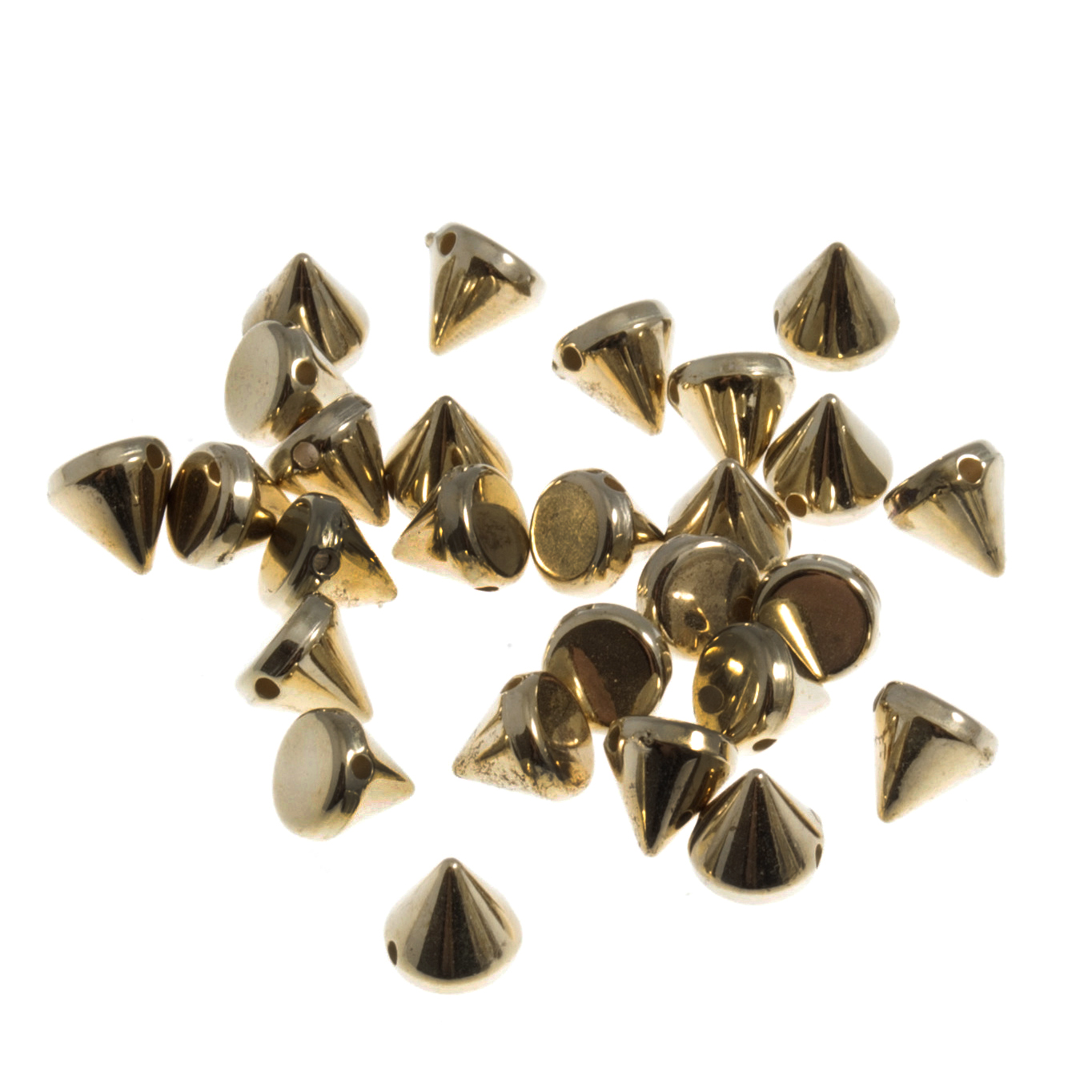 Trim: Studs: Sew-on: Cone: Gold: 6 x 6mm: 120 Pack - Trimits - Groves ...