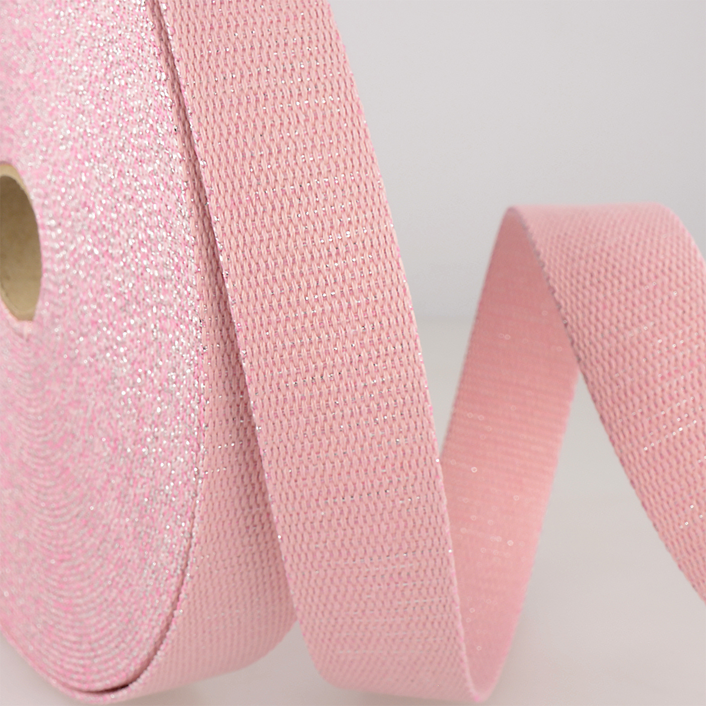 Trim: Webbing: Metallic: 20m x 30mm: Pink - Stephanoise - Groves and Banks