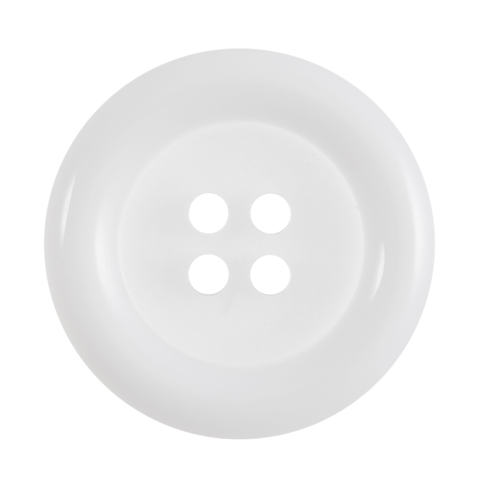 Buttons: Clear: Coloured Rim: 4 Hole: 25mm: White / Transparent ...